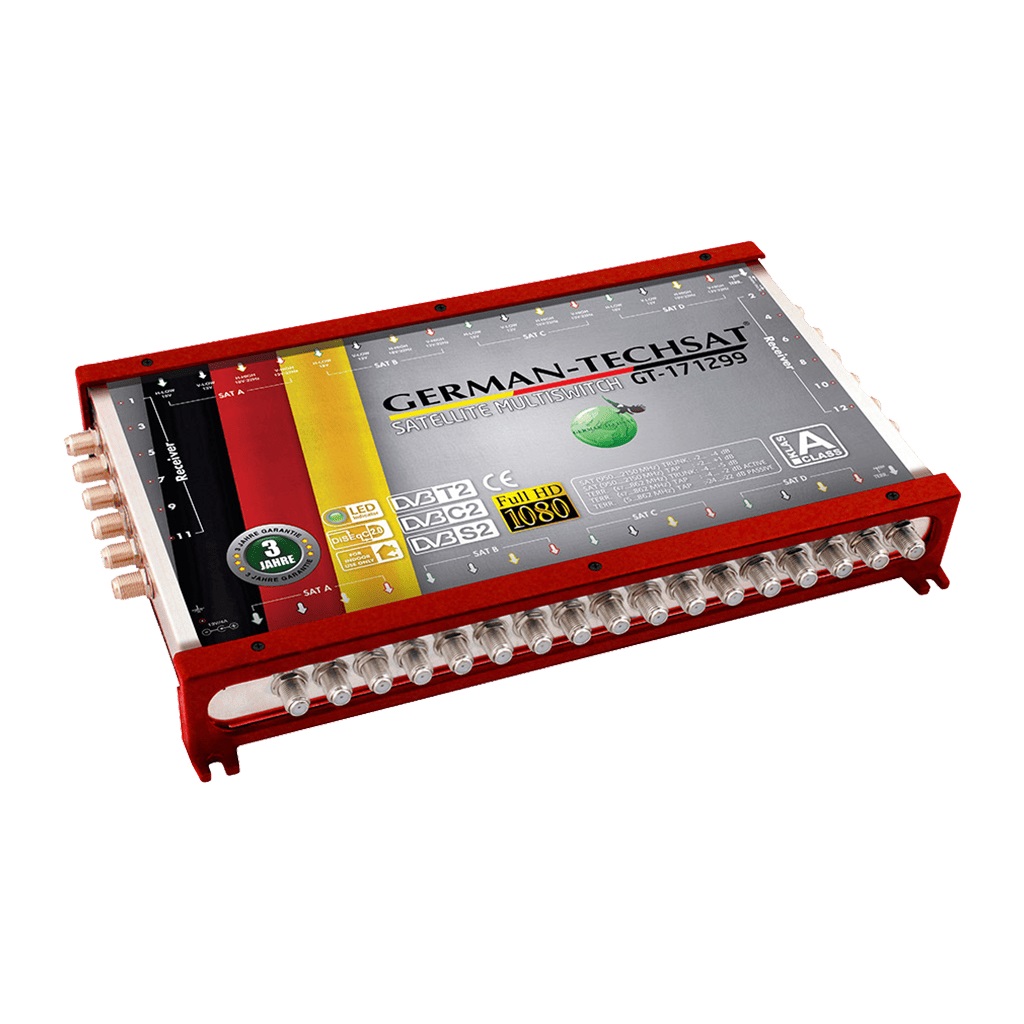 GT-17/12/99 GERMAN TECHSAT مولتی سوییچ ژرمن تک ست میانی 12 واحدی - تکنو ...